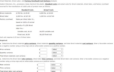 Solved Direct Materials Direct Labor And Factory Overhead Chegg