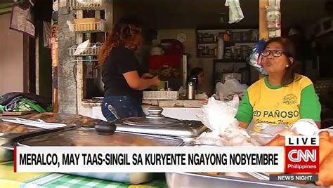 Meralco May Taas Singil Sa Kuryente Ngayong Nobyembre Video Dailymotion