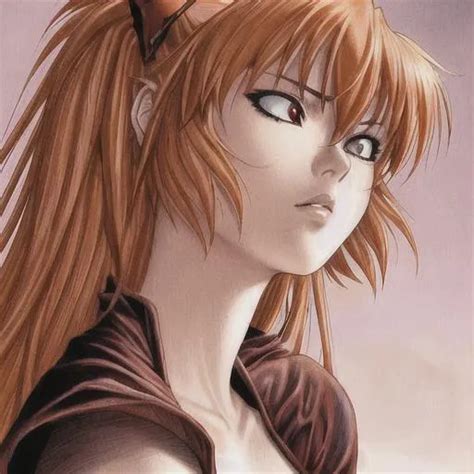 Asuka Langley Soryu Face Ink Hyper Realistic In