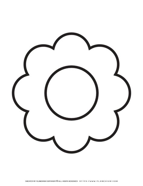 Petal Flower Template Printable Planerium