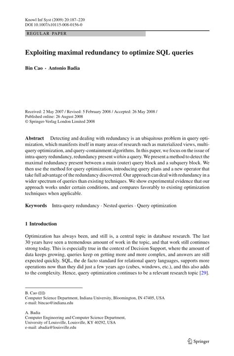 pdf exploiting maximal redundancy to optimize sql queries