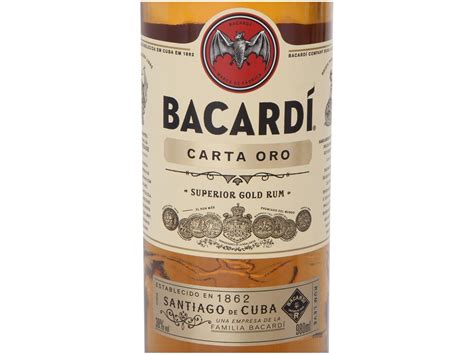 Rum Bacardi Carta Oro Ml Rum Magazine Luiza
