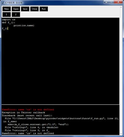 Python exec te import hatası TkInter YazBel forumu