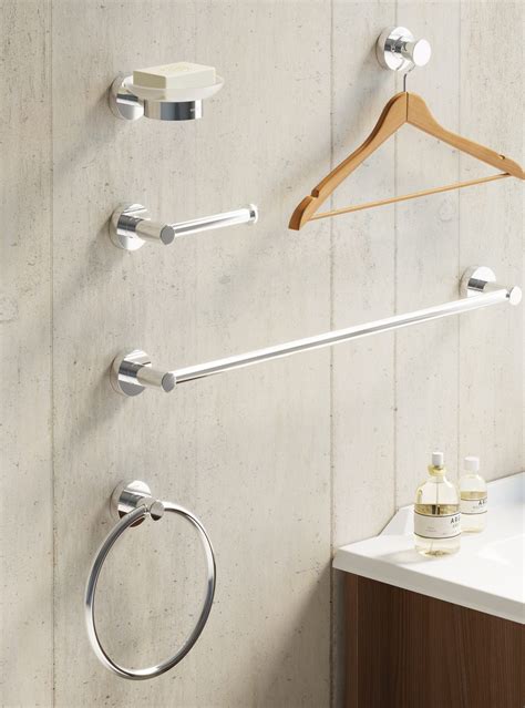 Toallero anilla de baño acabado cromo Creabath