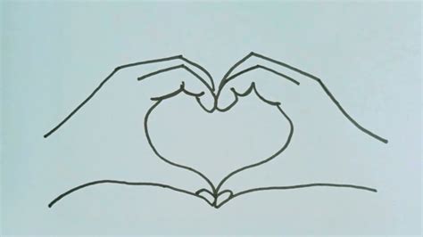 How To Draw Heart Hands Making A Heart Easy Step By Step Easy Drawing