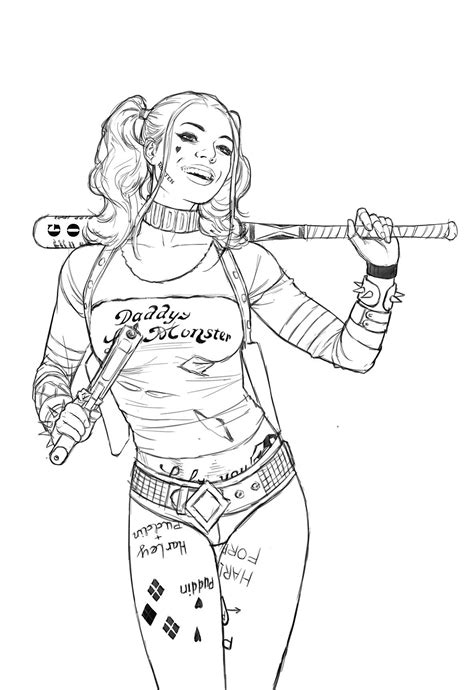 Disegni Da Colorare Disegni Da Colorare Harley Quinn Stampabile Porn