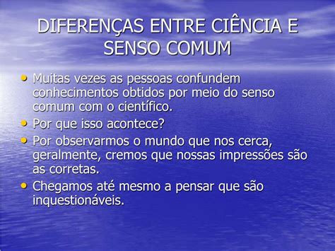 Qual A Relação Do Senso Comum O Conhecimento Científico LIBRAIN
