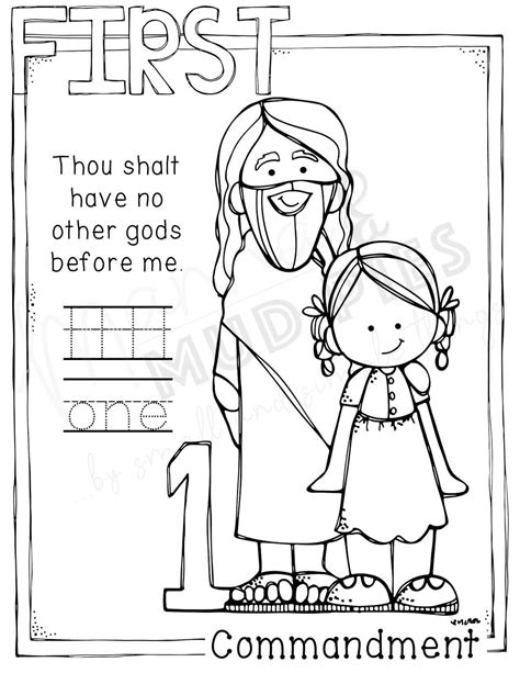 The Ten Commandments Coloring Pages Printable Prntbl