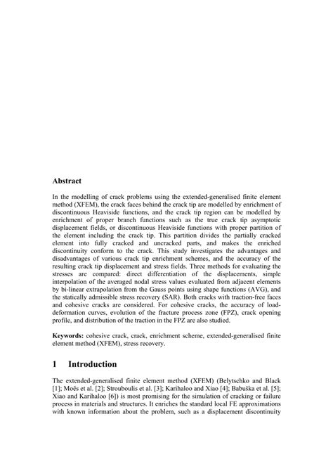 pdf enrichment schemes and accuracy of the extended generalised finite element method for