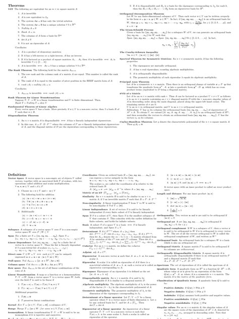 cheat sheet pdf eigenvalues and eigenvectors matrix mathematics