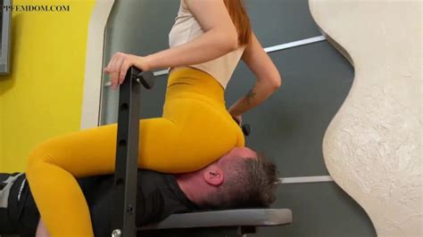 Full Weight Facesitting And Face Destruction Femdom In Leggings With