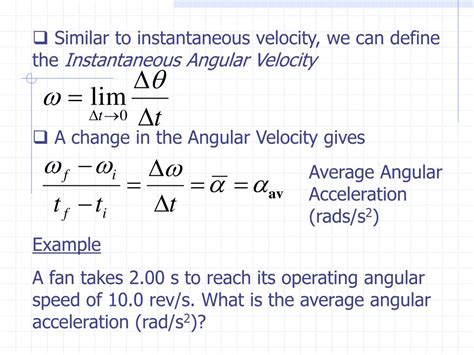 angular acceleration examples