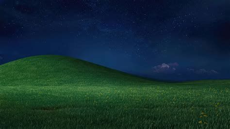 B Night Sky Stars Grass Field Nature K Wallpaper Iphone Phone