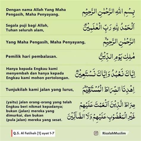 Surat Al Fatihah Dan Artinya 50 Koleksi Gambar