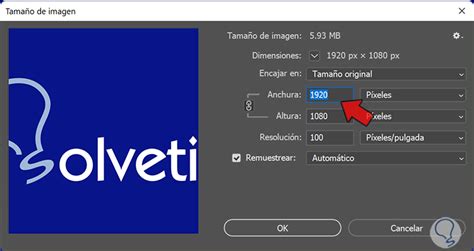 Cambiar tamaño Photoshop Solvetic