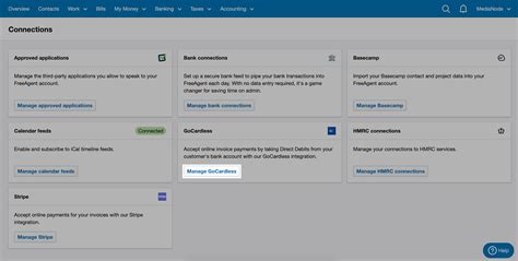 how to set up a gocardless integration freeagent