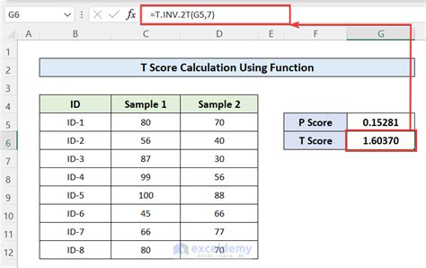 How To Calculate T Score In Excel 4 Easy Ways ExcelDemy