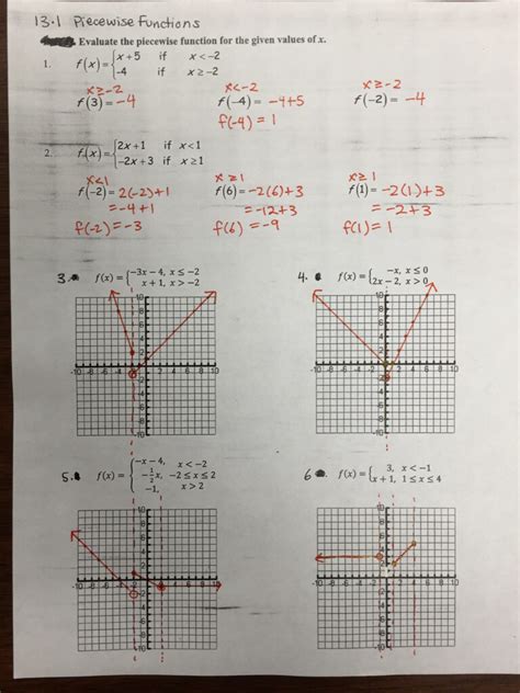 piecewise functions worksheet 2 db excel function worksheets