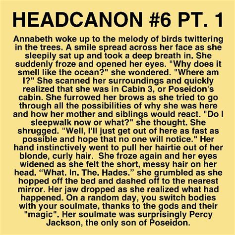 Percabeth Headcanon 6 Pt 1
