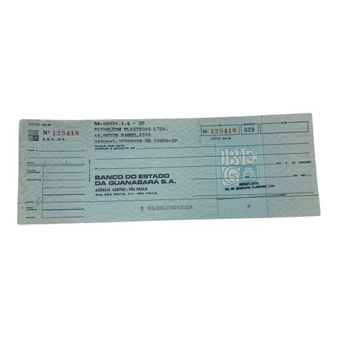FOLHA DE CHEQUE BANCO DO BRASIL