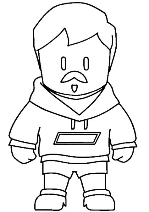 Dibujos para colorear Jimmy Stumble Guys de oro Páginas para colorear
