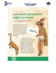 La Creacion Del Hombre Segun Los Mayas Pdf C Rculo De Lectura Enero