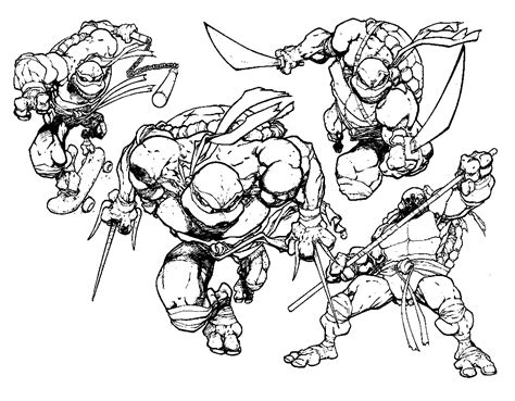 Teenage Mutant Ninja Turtles Coloring Pages Free Printable Printable