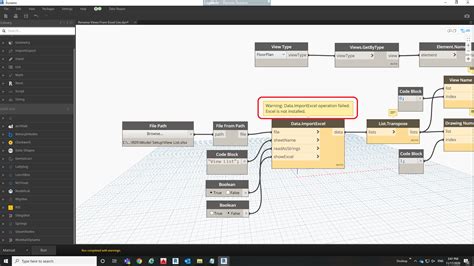 Data ImportExcel Operation Failed Excel Is Not Installed Revit Dynamo