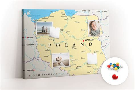 Tablica Korkowa Pami Ciowa Polityczna Mapa Polski Erli Pl