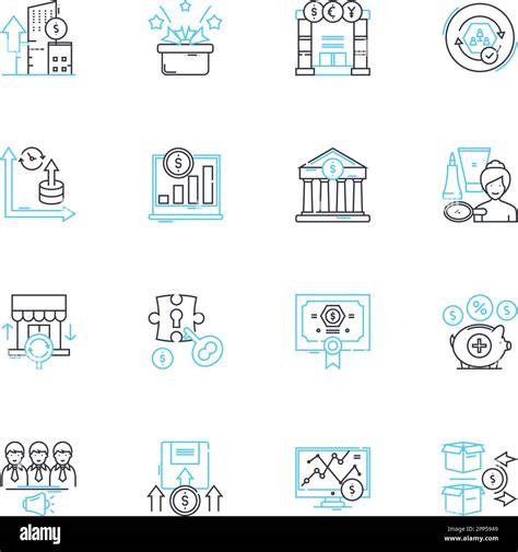 Capital Allocation Linear Icons Set Efficiency Budgeting Analysis