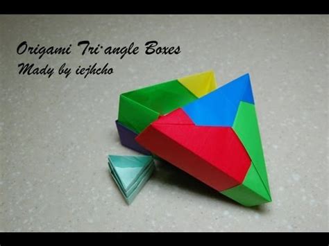 Origami Triangle Nesting Boxes Video The