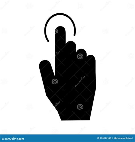 Gesto De La Mano Toque Clic Seleccionar Dedo Icono Aislado Sobre Fondo