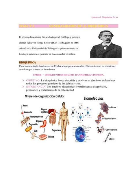 Apuntes de Bioquímica Luz Mary camacho Gonzales uDocz