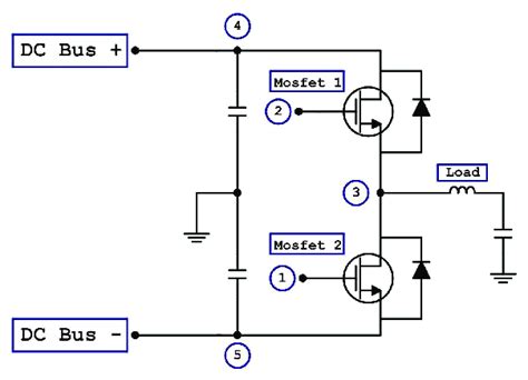 Schematic Representation Of The Mosfet Based Half Bridge Circuit