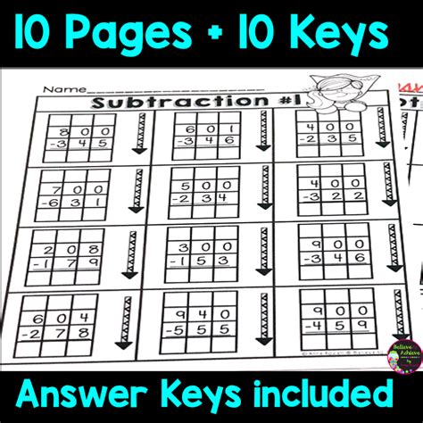 Subtracting Across Zeroes 3 Digit Mr Pearson Teaches 3rd Grade