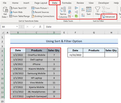 How To Use An Advanced Filter For A Date Range In Excel 2 Methods