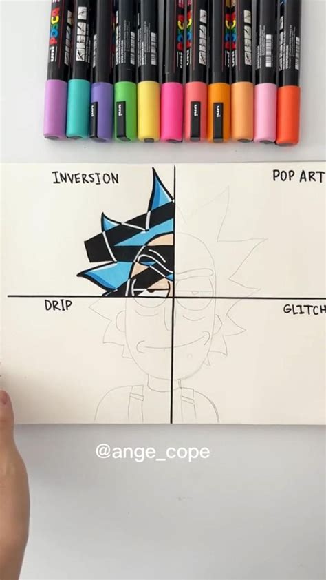 Custom Rick And Morty Drawing In Art Styles