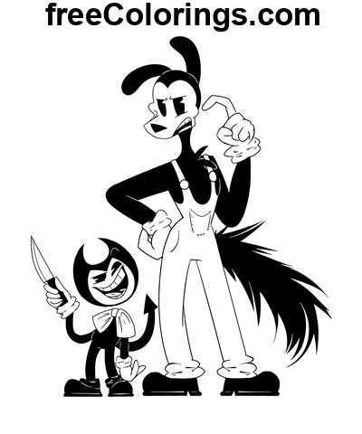 Gefährlicher Bendy und wütender Boris der Wolf Kostenlose