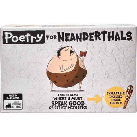 Poetry for Neanderthals Jeu de cartes compétitif de devinette de mots