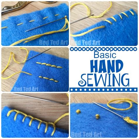 Basic Hand Stitches For Beginners Red Ted Art S Blog