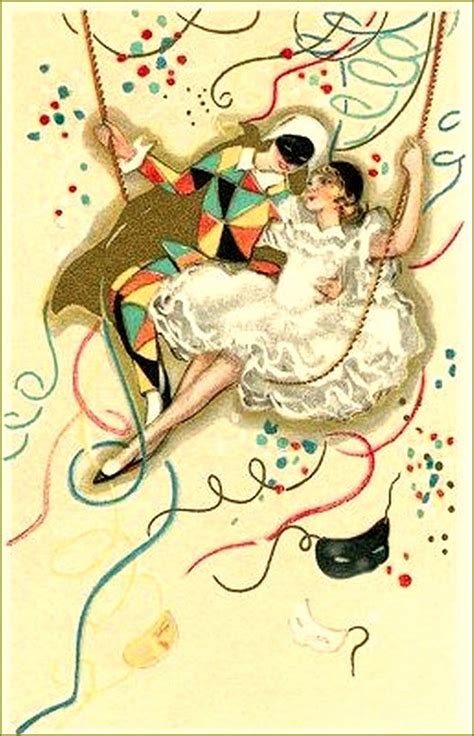 Pierrot Colombine et Arlequin illustrés Arlequin et Colombine