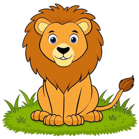 Um desenho de desenho animado de um leão uma cauda e um fundo