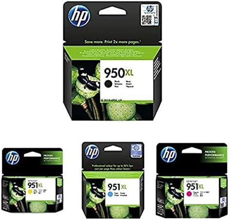 HP 950Xl 951Xl Pack De 4 Cartouches D Encre Noire Cyan Magenta Jaune