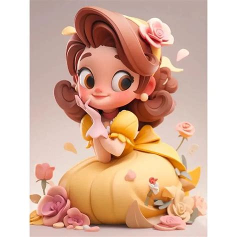 DIY 5D Full Round Square Disney Princess Belle Diamond Painting