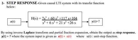 [solved] 2 step response given causal lti system with its