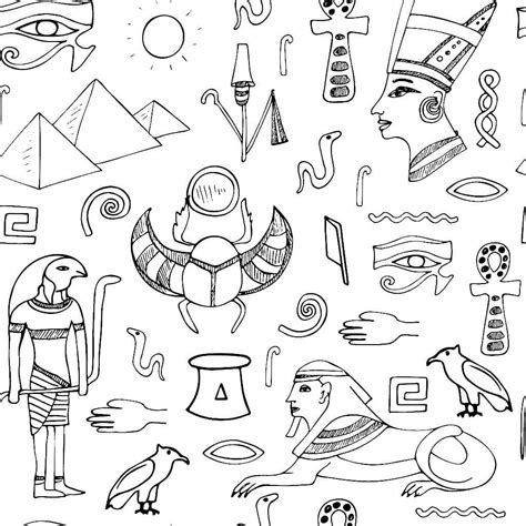 Desenhos De Egito Antigo Para Colorir Pintar E Imprimir
