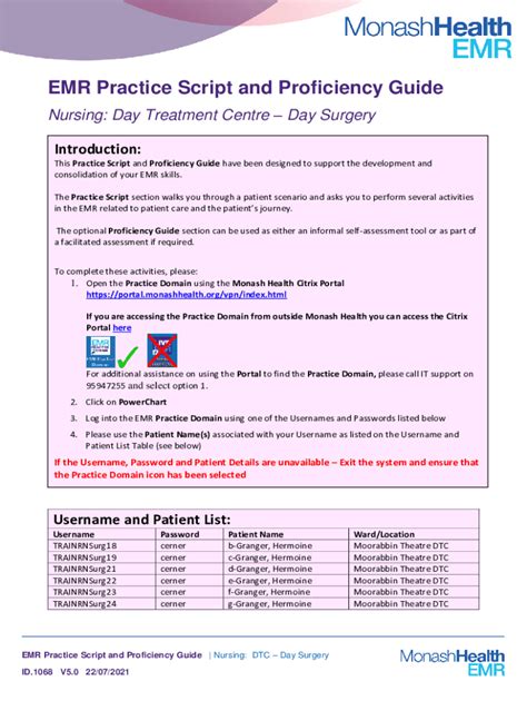 Fillable Online EMR Practice Script And Proficiency Guide Fax Email