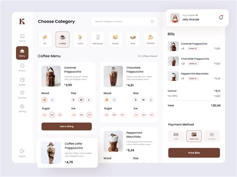 Kopinan Pos System For Coffee Shop Pos Design User Interface