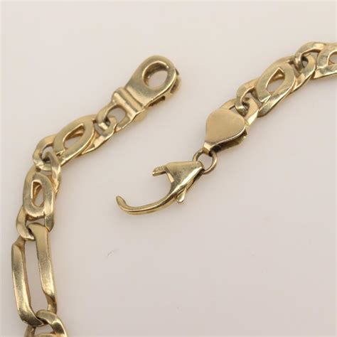 14kt Gold Figaro Link Bracelet Property Room