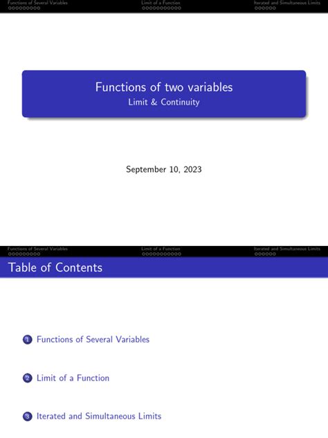 1 functions of two variables limits pdf function mathematics variable mathematics